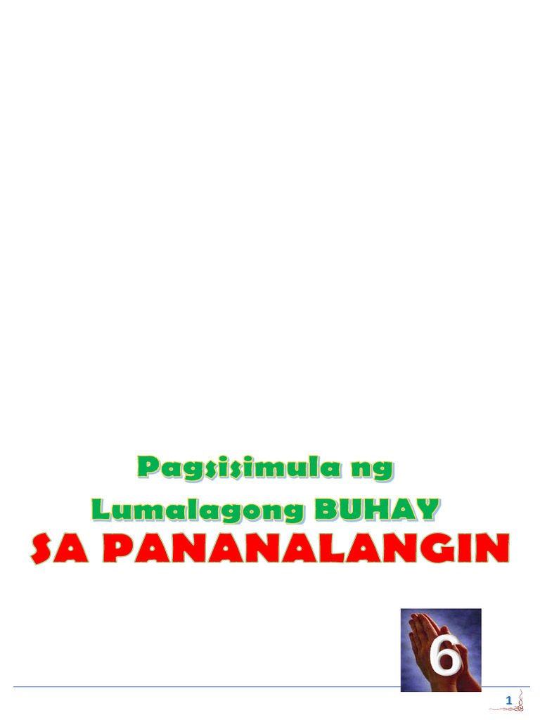 Lesson 6 - Pananalangin | PDF