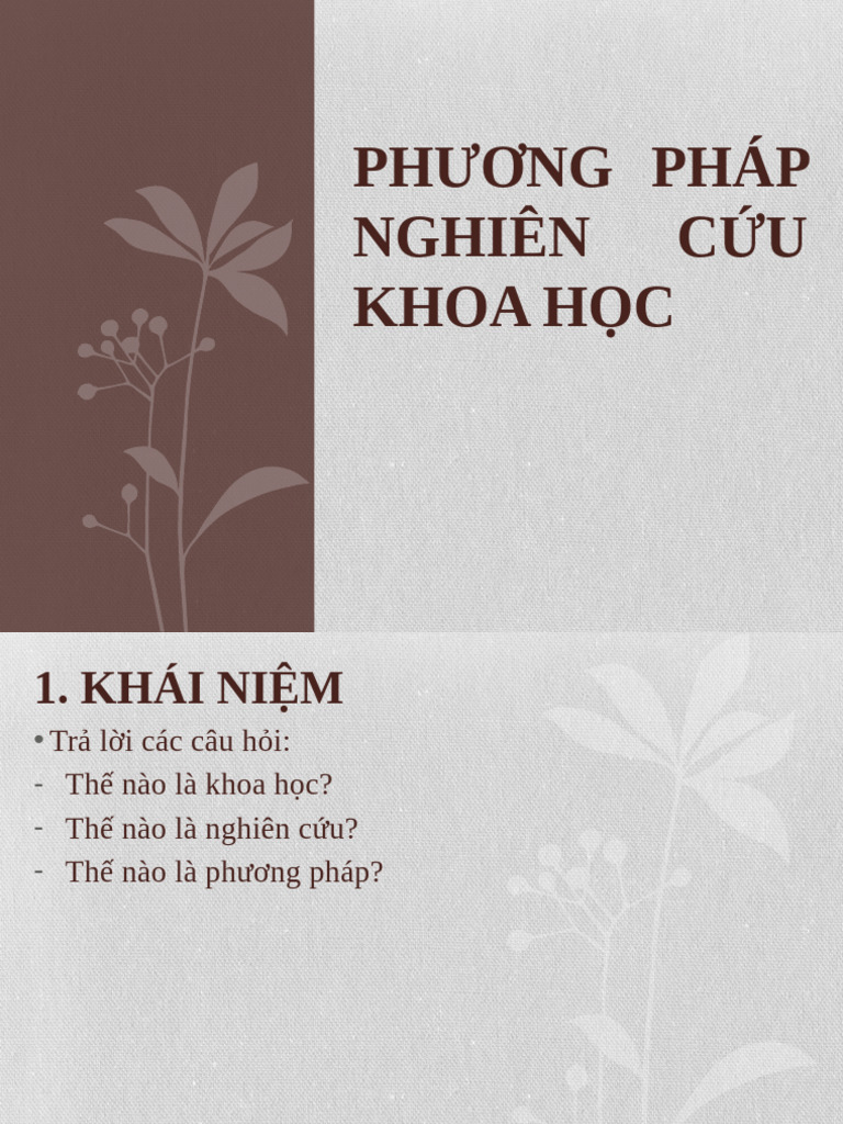 PPNCKH - Bài 1 | PDF