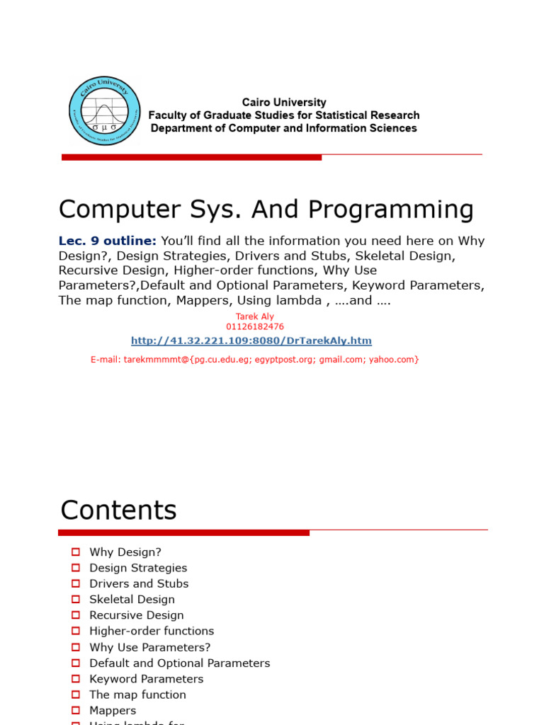 ComputerSysAndProgramming_9 | PDF | Parameter (Computer Programming ... ComputerSysAndProgramming_9 | PDF | Parameter (Computer Programming ...