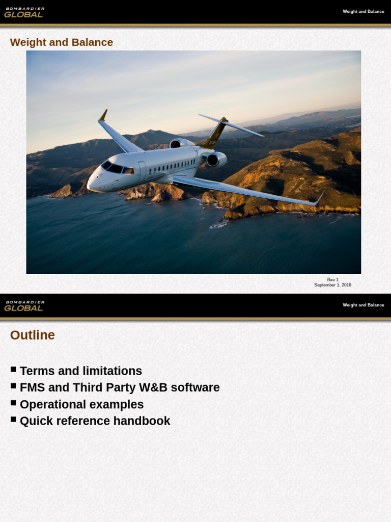 Weight and Balance Rev 1 | PDF | Aviation | Aerospace Engineering