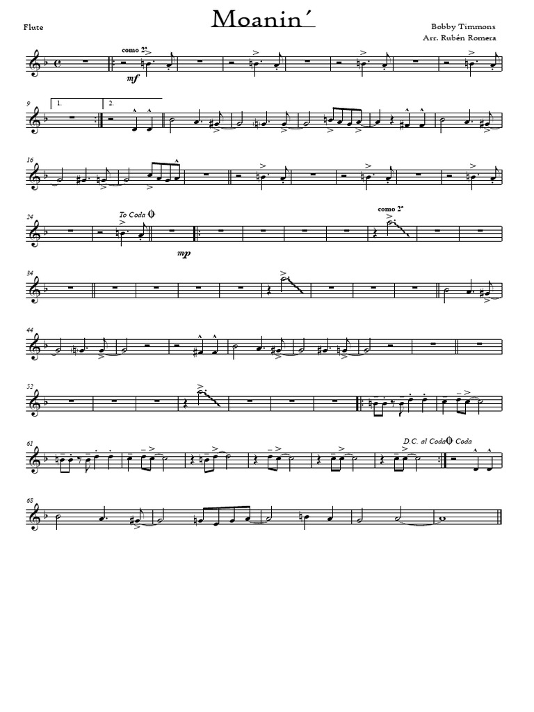 Moanin-fa - Flute_085506 | PDF