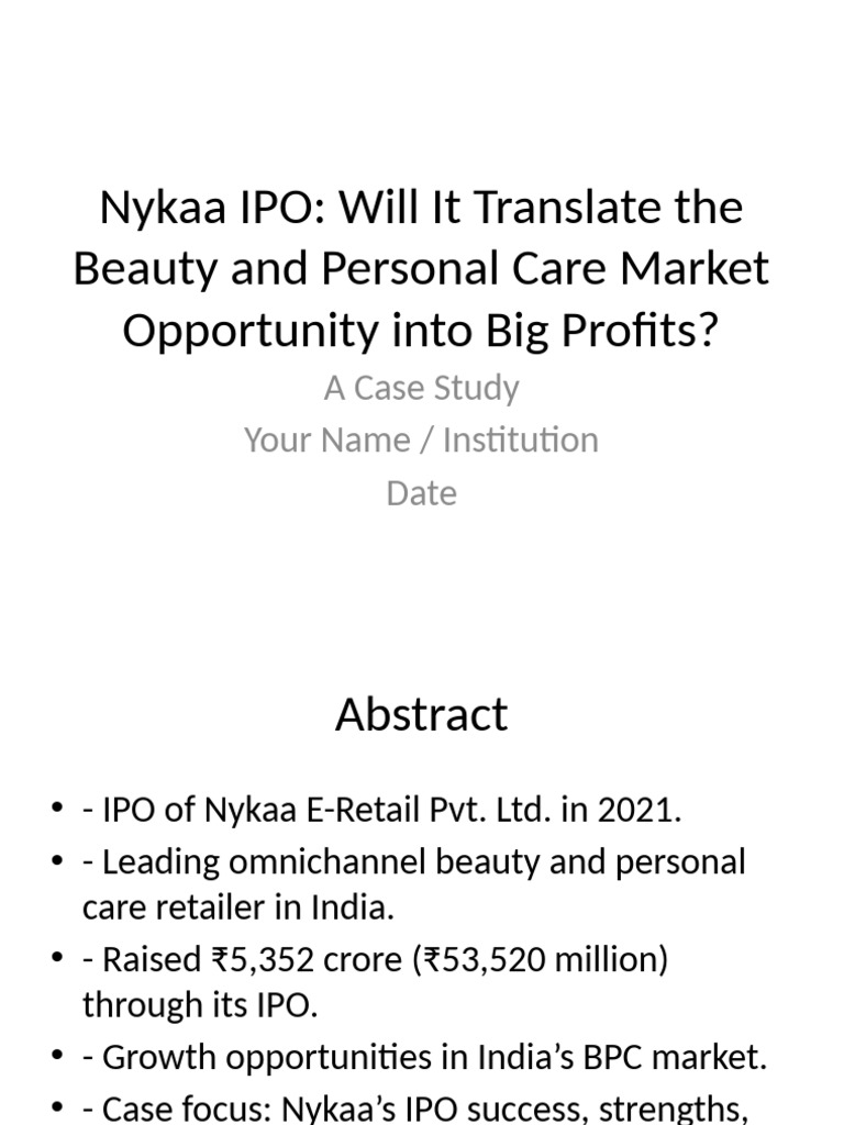 Nykaa IPO Case Study | PDF | Private Sector | Marketing