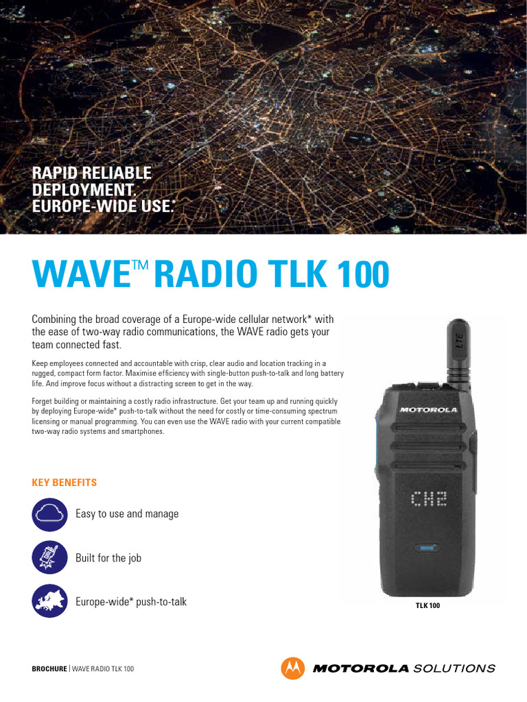 WAVE_Radio_TLK100_Brochure (1) | PDF | Radio | Smartphone