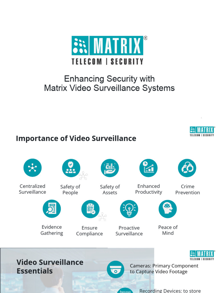 Matrix-SATATYA-IPVS-Presentation-1 (1) | PDF | Closed Circuit Television | Camera