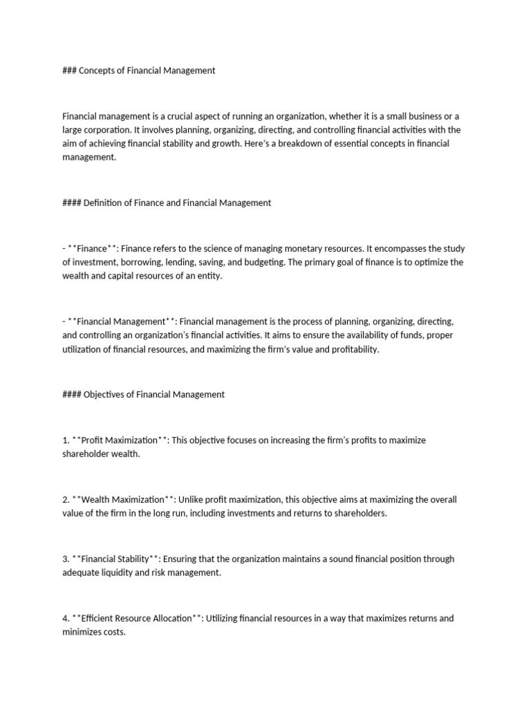 Concepts of Financial Management | PDF | Dividend | Working Capital