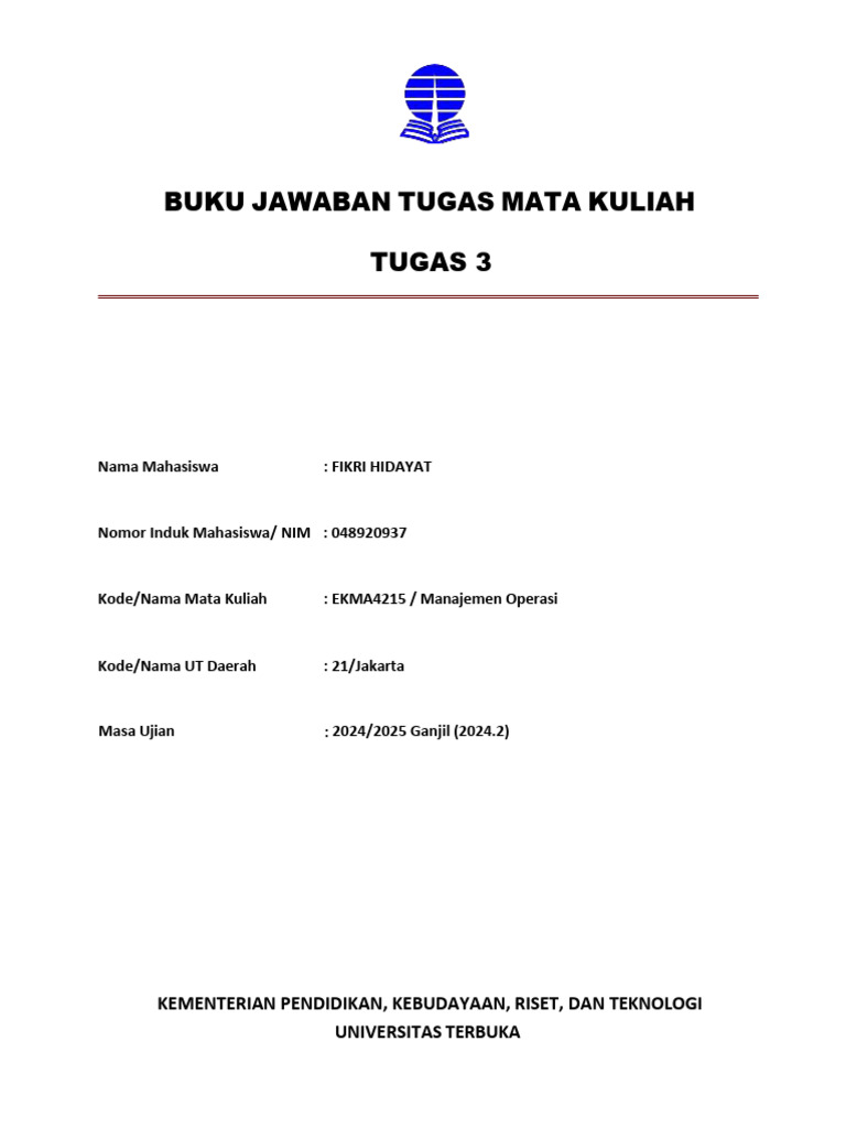 BJT - Tugas 3 Ekma4215 Fikri Hidayat | PDF