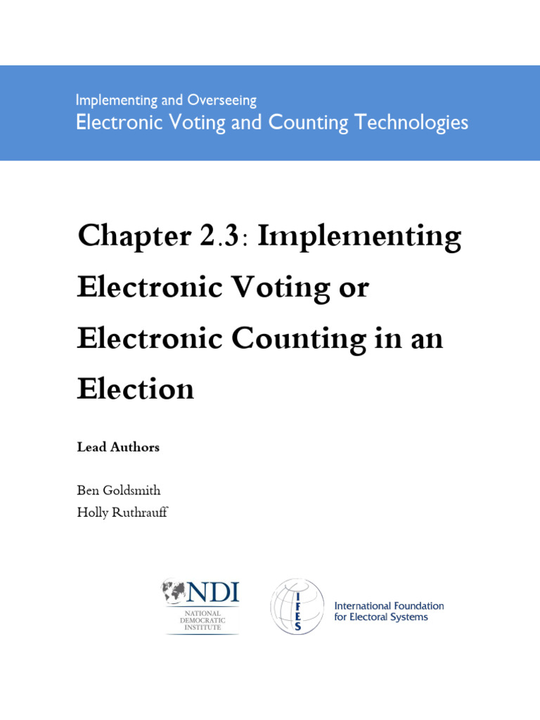 2.3 | PDF | Electronic Voting | Voting