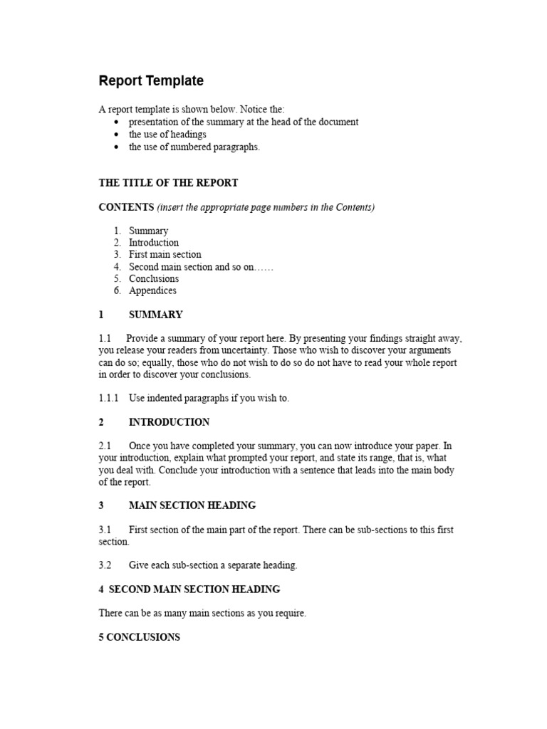 Project Management Report Template | PDF