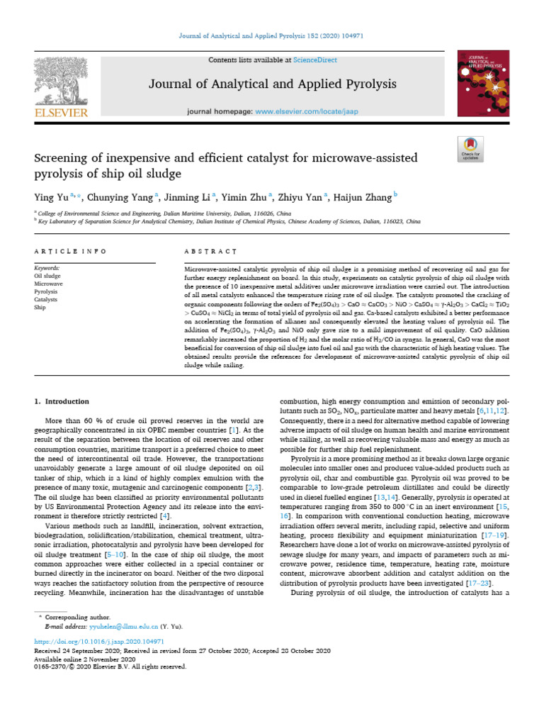 01-Screening of Inexpensive and Efficient Catalyst For Microwave ...