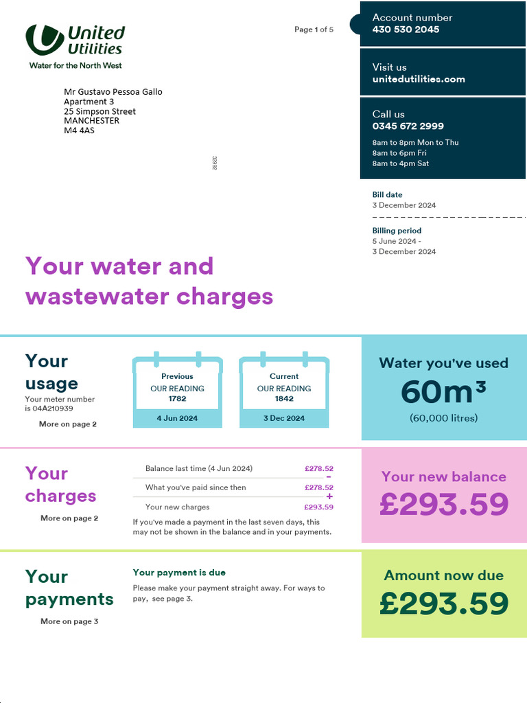 Agua | PDF | Cheque | Water