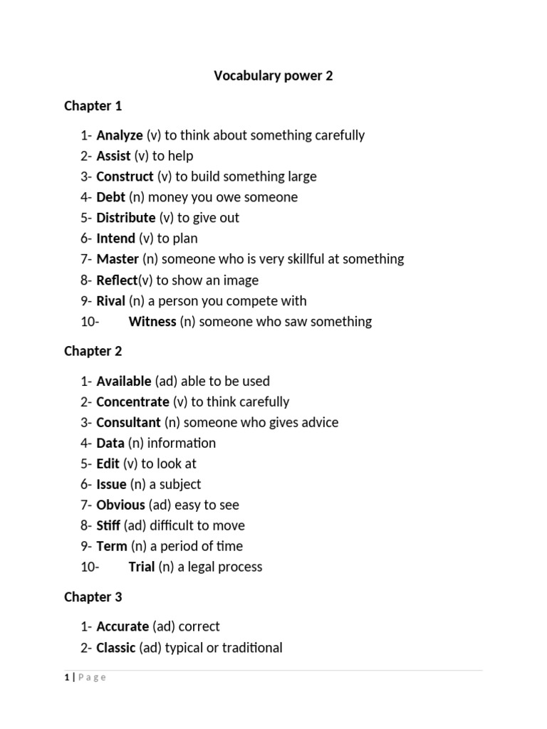 Vocabulary Power 3 Equals | PDF