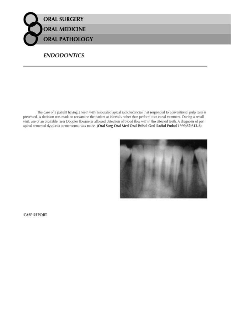 Laser Doppler Flowmetry. An Aid in Differential Diagnosis of Apical ...