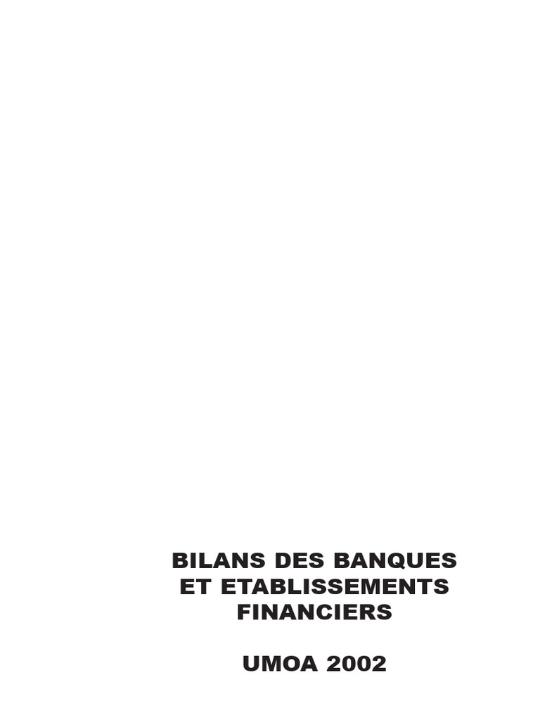 Bilans des banques UMOA 2002 | PDF | Banques | Finances personnelles