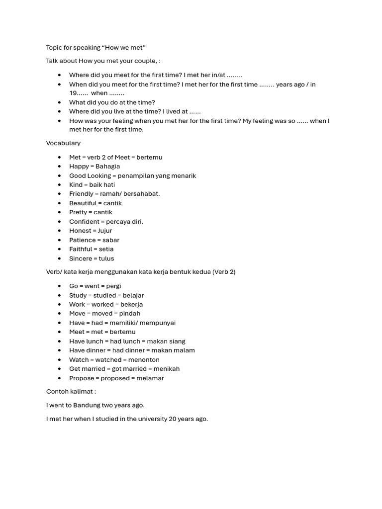 How We Met: A Personal Story | PDF