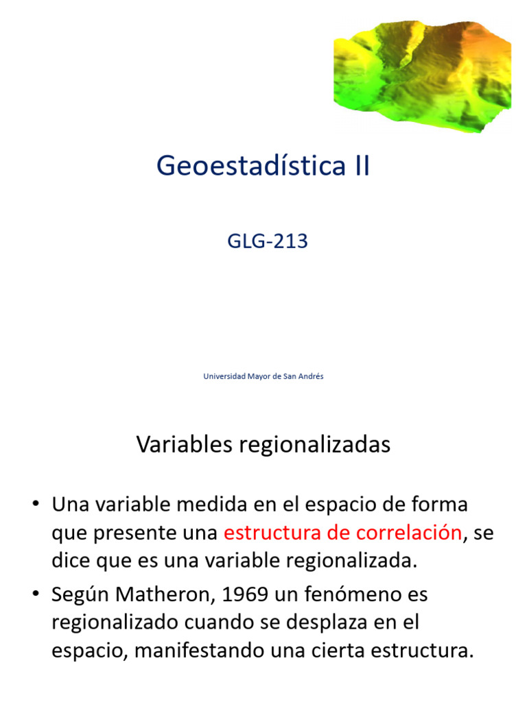 Introducción a la Geoestadística | PDF | Diferencia | Covarianza