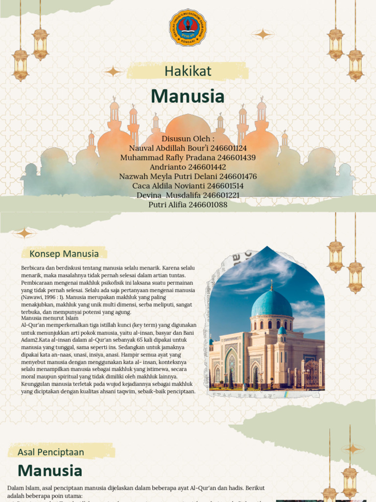 Ppt Kelompok 1 Hakikat Manusia | PDF