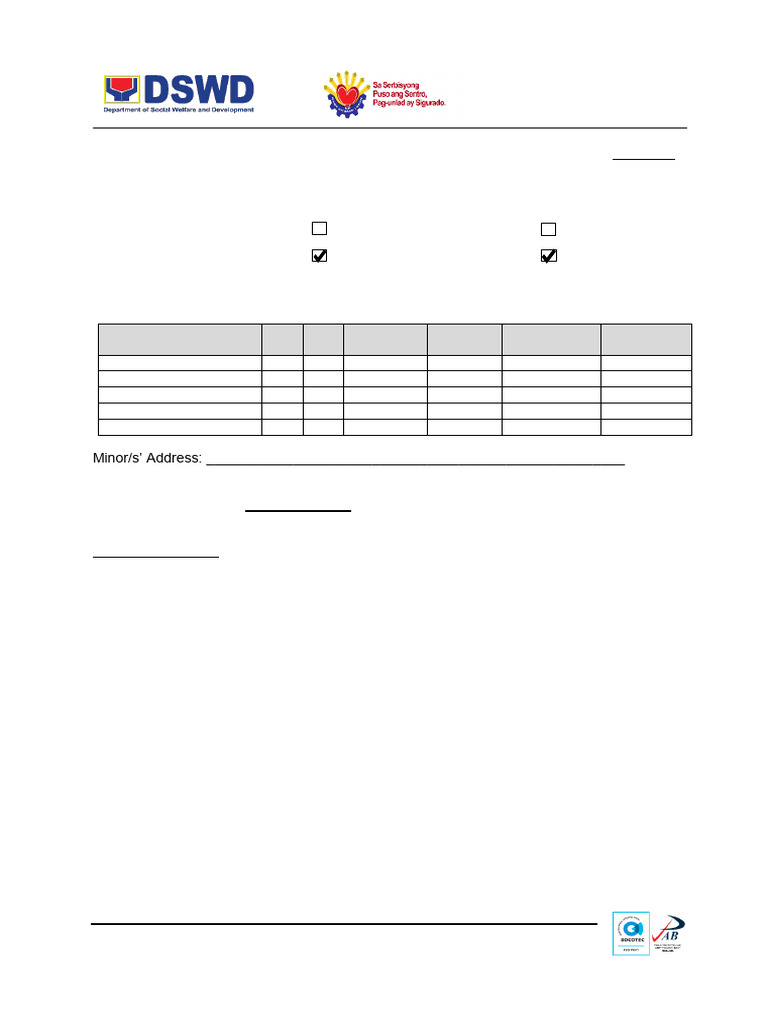 DSWD PMB GF 005 - REV 01 - Application Form | PDF | Social Institutions ...