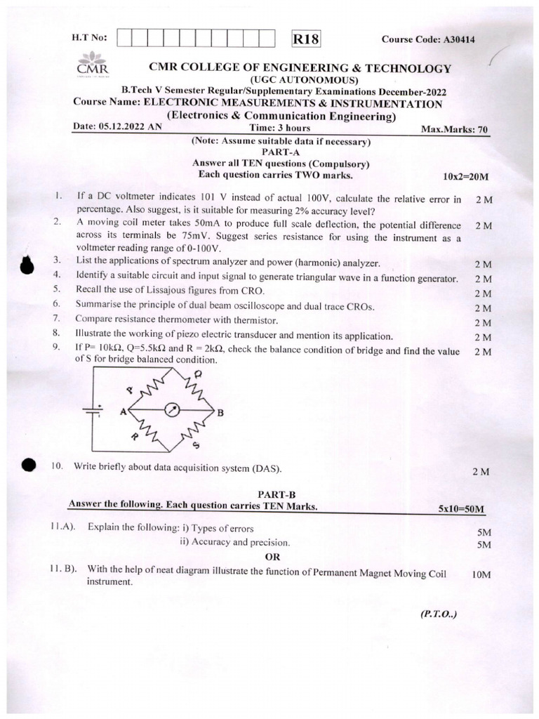 R18 BTECH ECE V SEM Reg Supple DEC 2022 | PDF