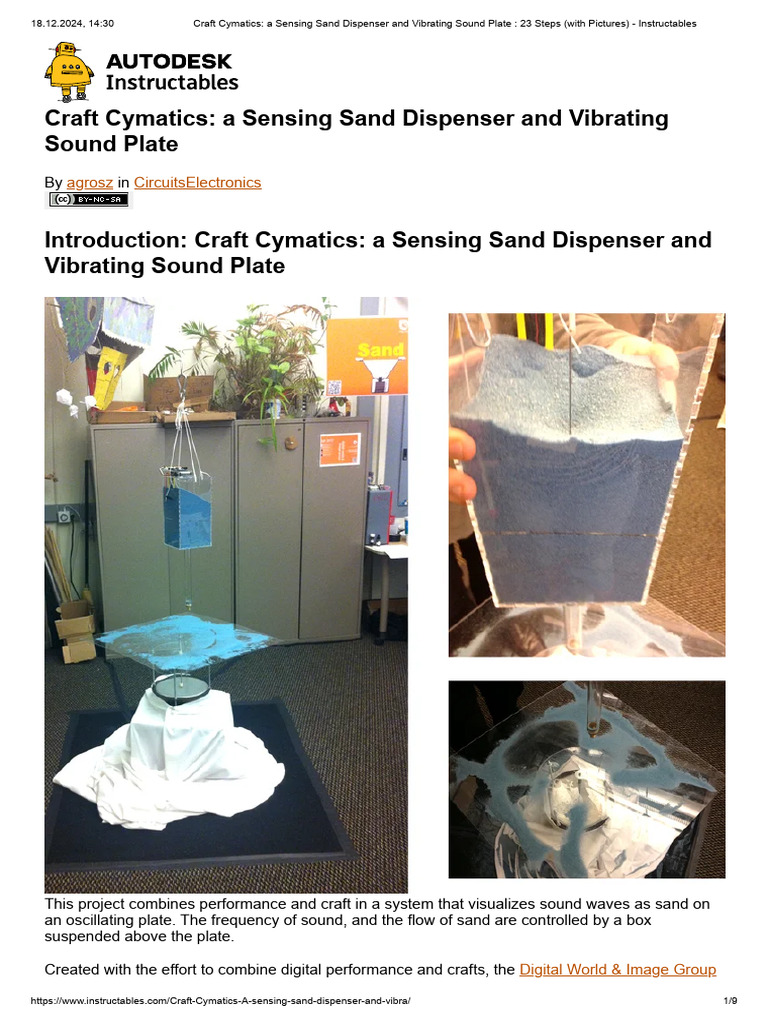 Craft Cymatics - A Sensing Sand Dispenser and Vibrating Sound Plate ...