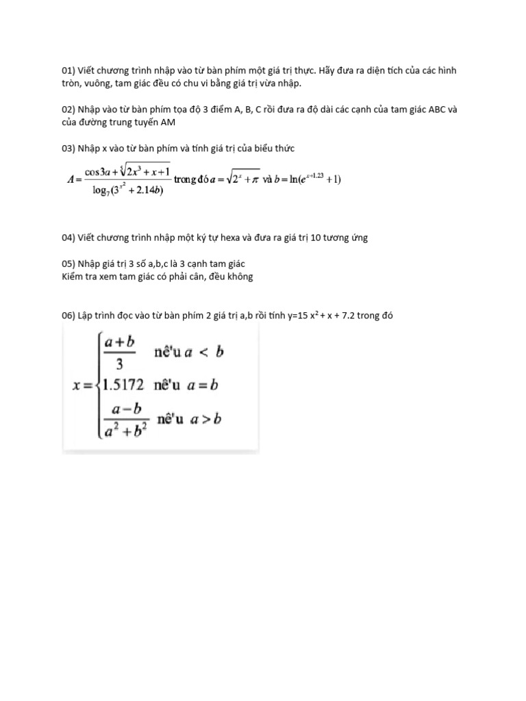 Bai Tap Tai Lop 1 | PDF