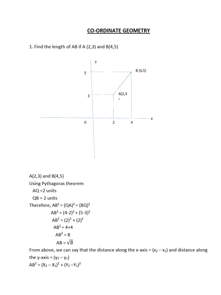 Coordinate Geometry (1) | PDF | Slope | Line (Geometry)