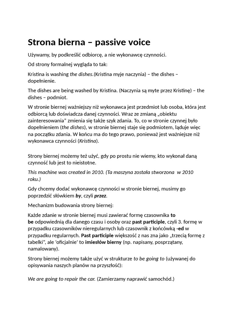 Passive Voice | PDF