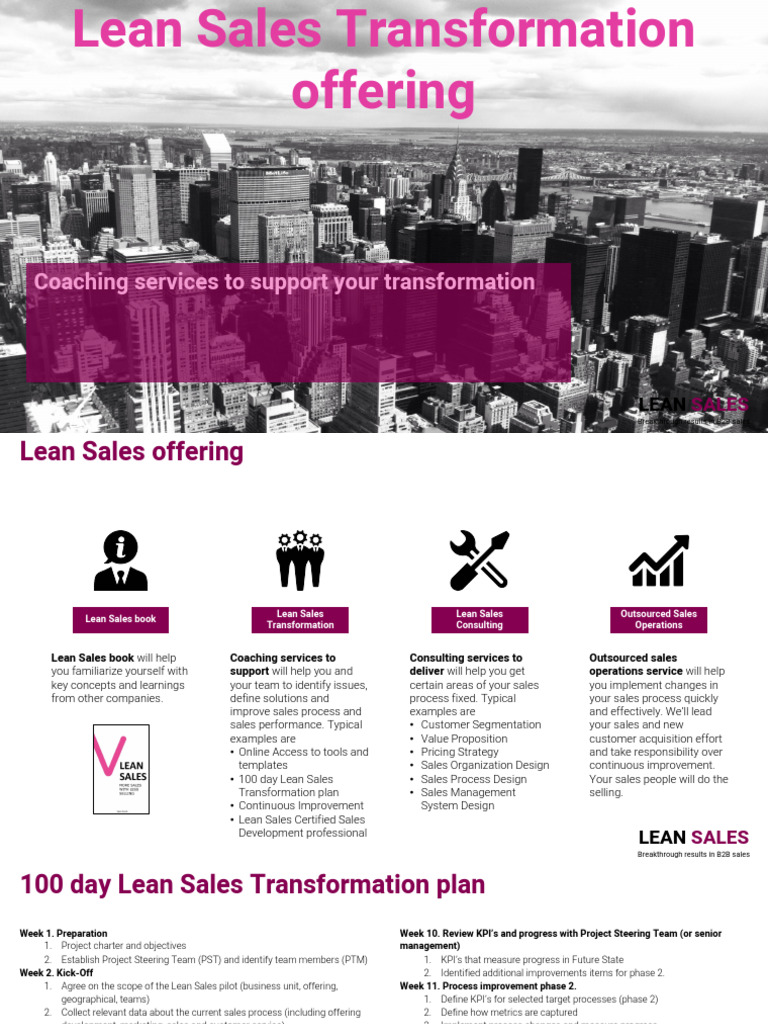 Lean-Sales-100-day-plan | PDF | Sales | Performance Indicator