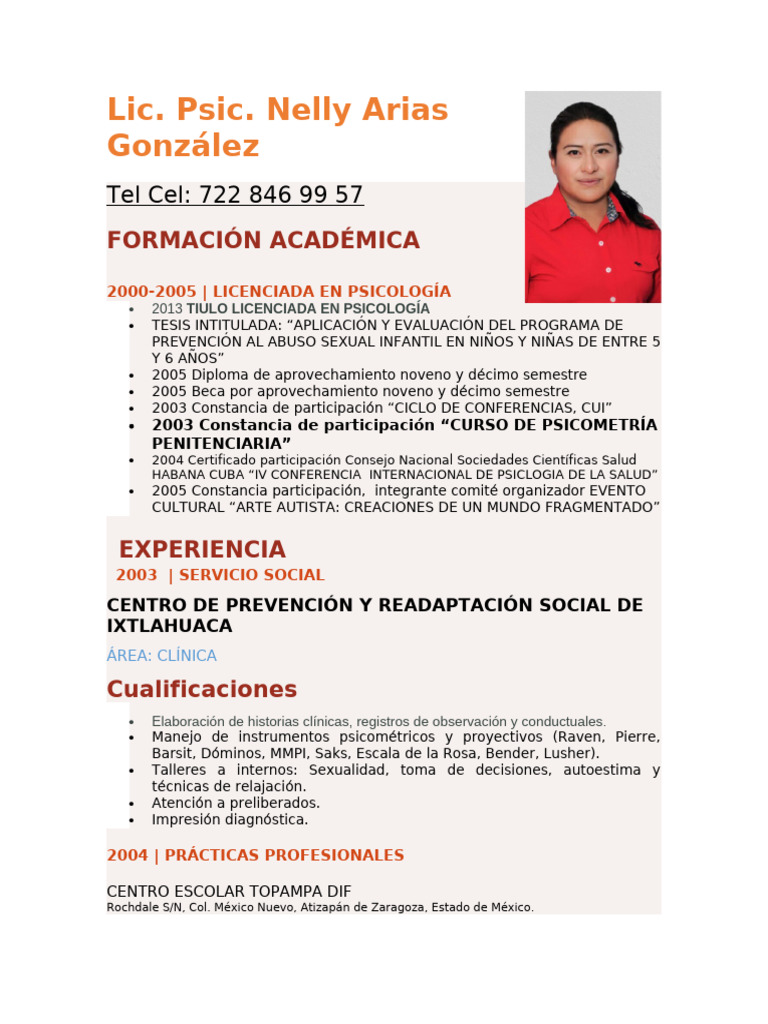 Curriculum | PDF | Sicología | Espectro autista