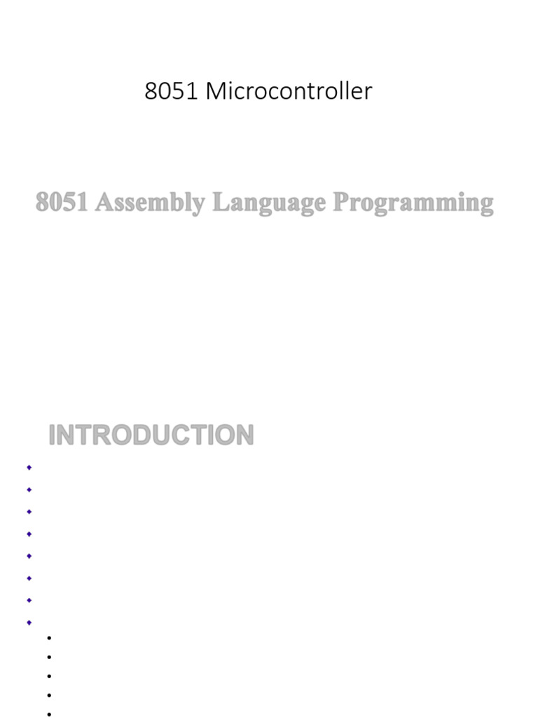 8051 Addressing Modes and Instructions | PDF | Assembly Language | Computer Engineering