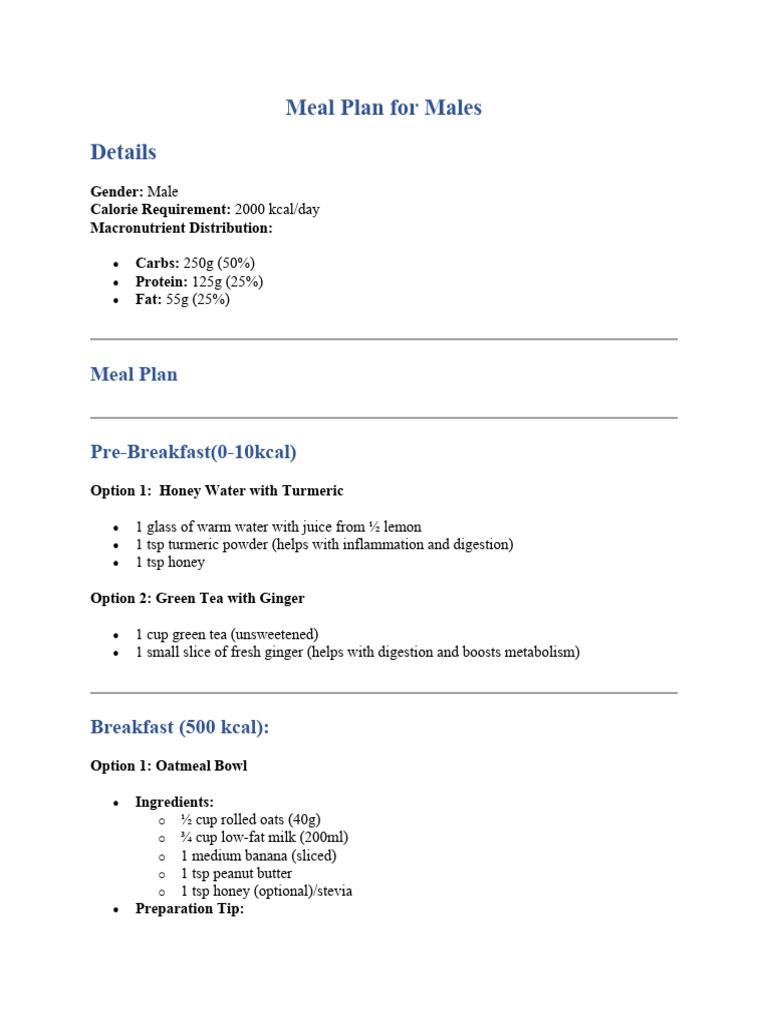 6 Weeks Challenge For Males (Week 5 & 6) | PDF | Salad | Fat