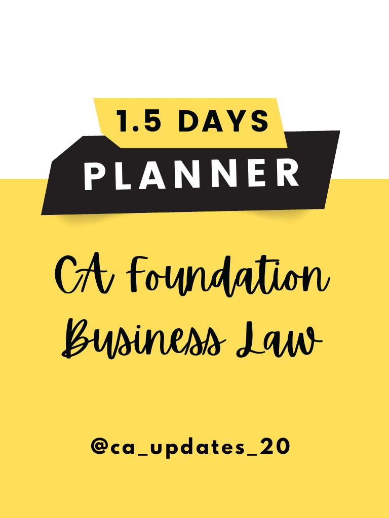 1.5 Days Business Law Schedule | PDF