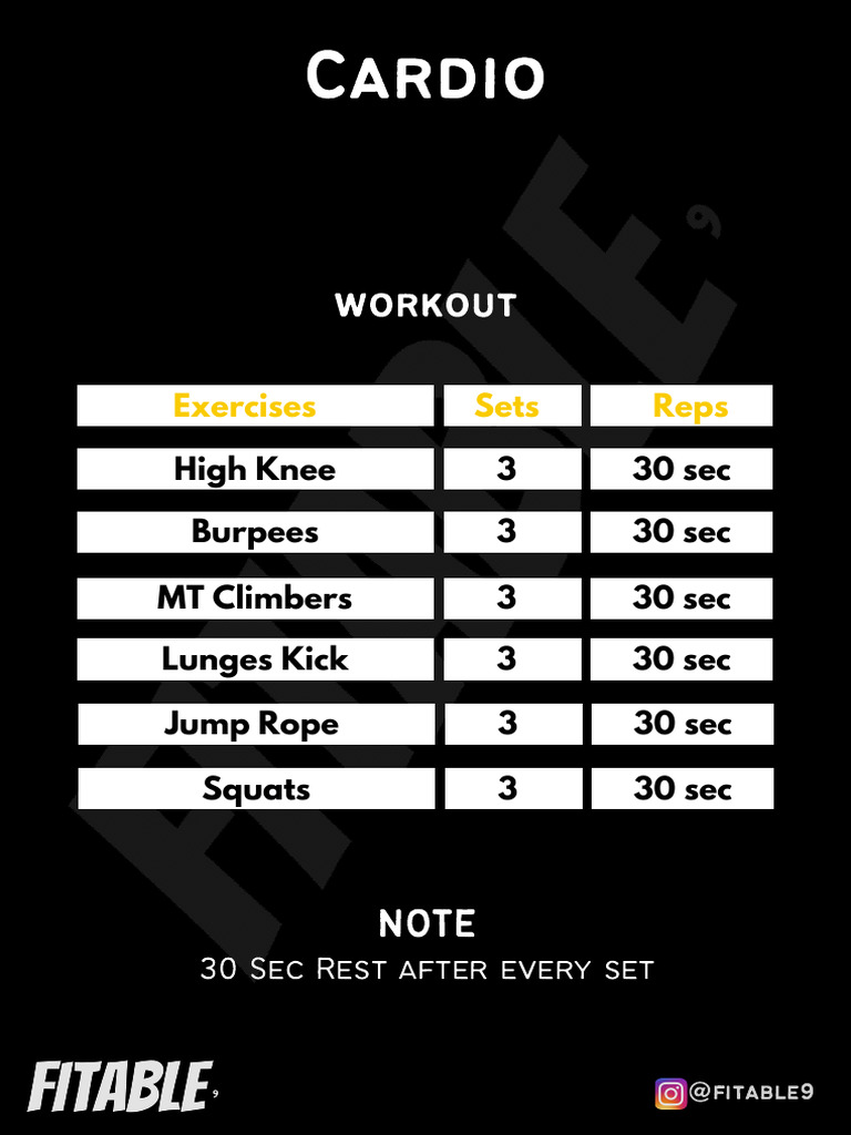 Cardio 6 Week Program Week 1 and 2-1 | PDF