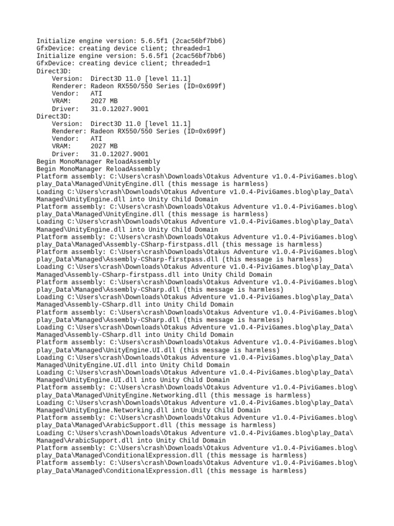 output_log | PDF | Computer Architecture | Microsoft Windows
