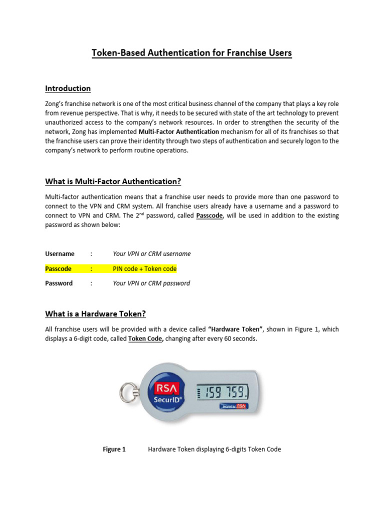 Secure Token Authentication for Zong Franchises | PDF | Password ...