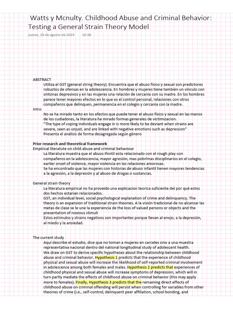 Watts y Mcnulty. Childhood Abuse and Criminal Behavior Testing A ...
