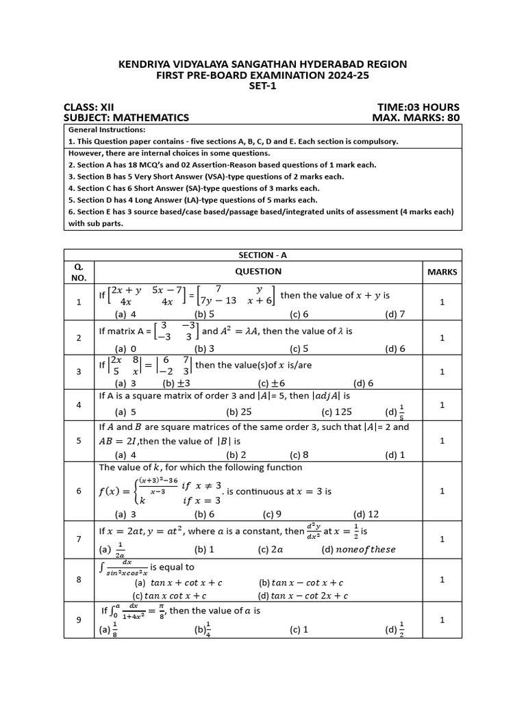 Mathematics Set 1 Pdf Pi Vector Space