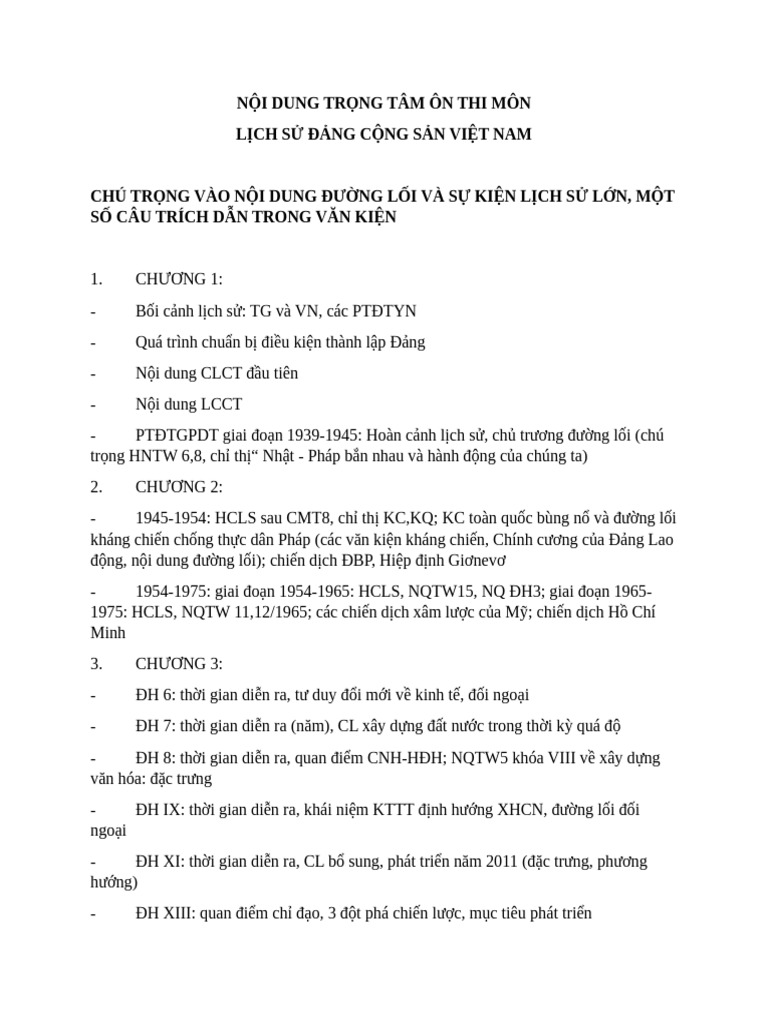 NỘI DUNG TRỌNG TÂM ÔN THI MÔN LSD | PDF