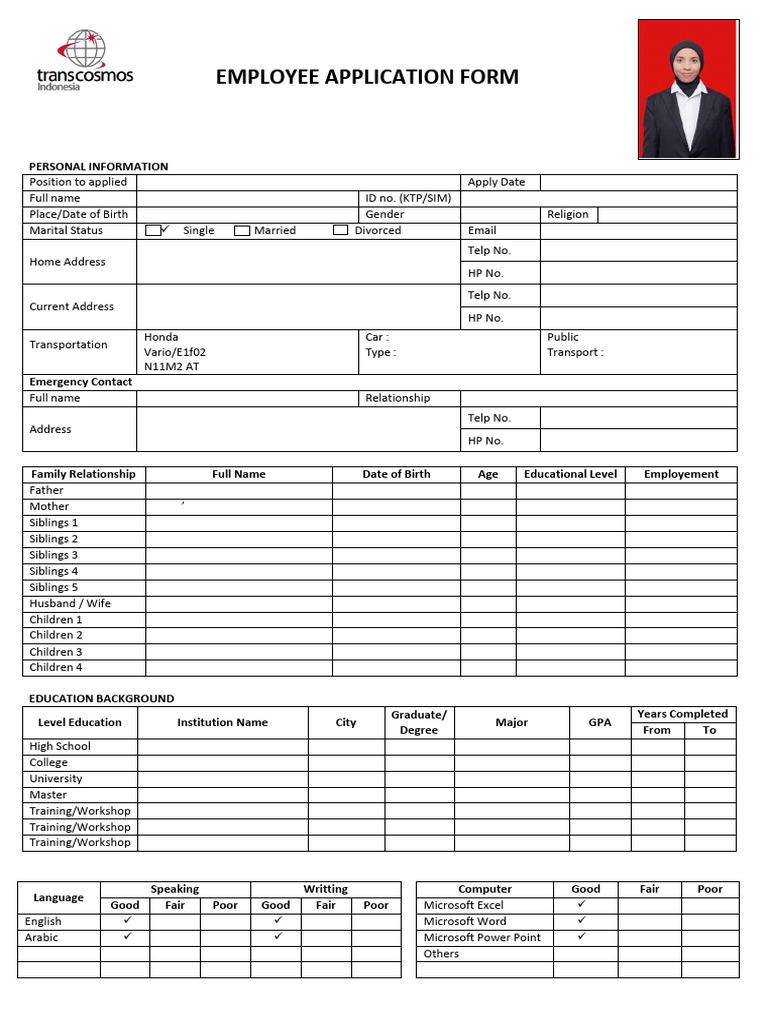 HRC - Forms - Employee Application - Rev2019 New | PDF | Recruitment