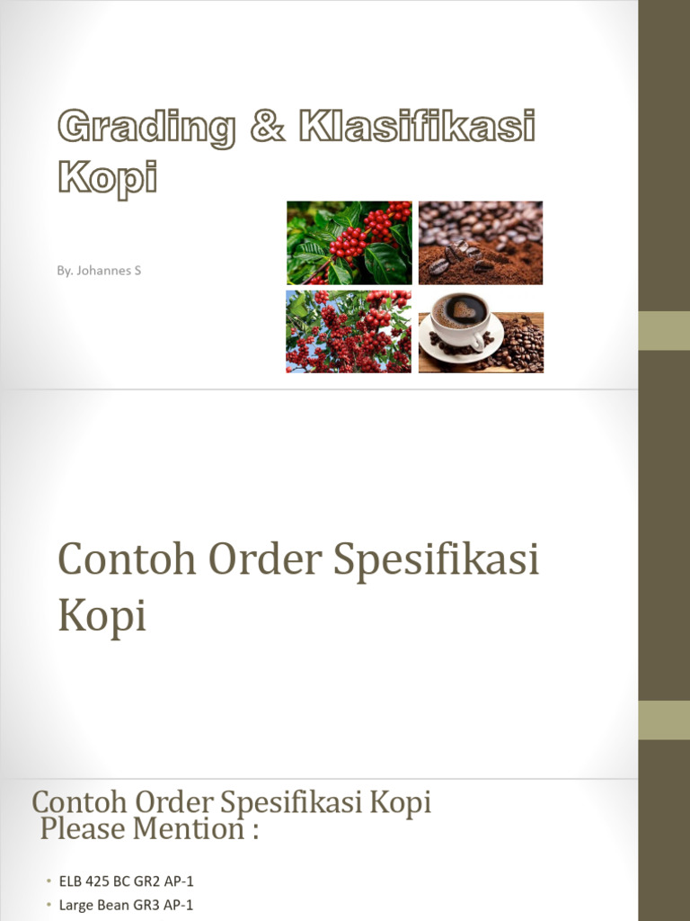 Grading and Klasifikasi Kopi | PDF