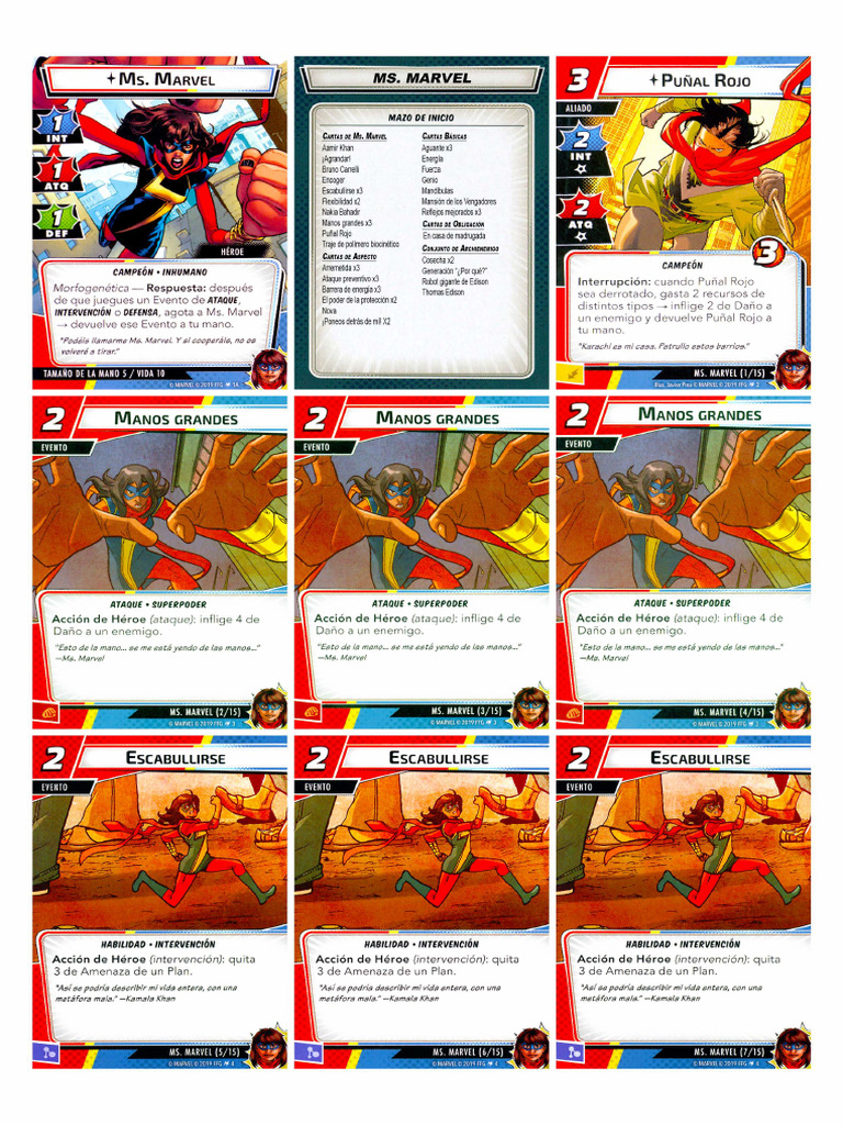 Cartas y Estrategias de Ms. Marvel | PDF
