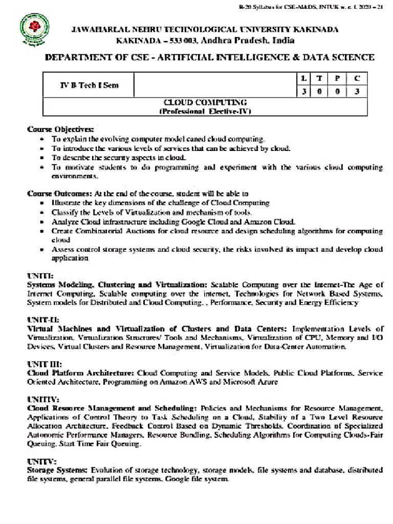 Cloud Computing Unit - 3 ? | PDF