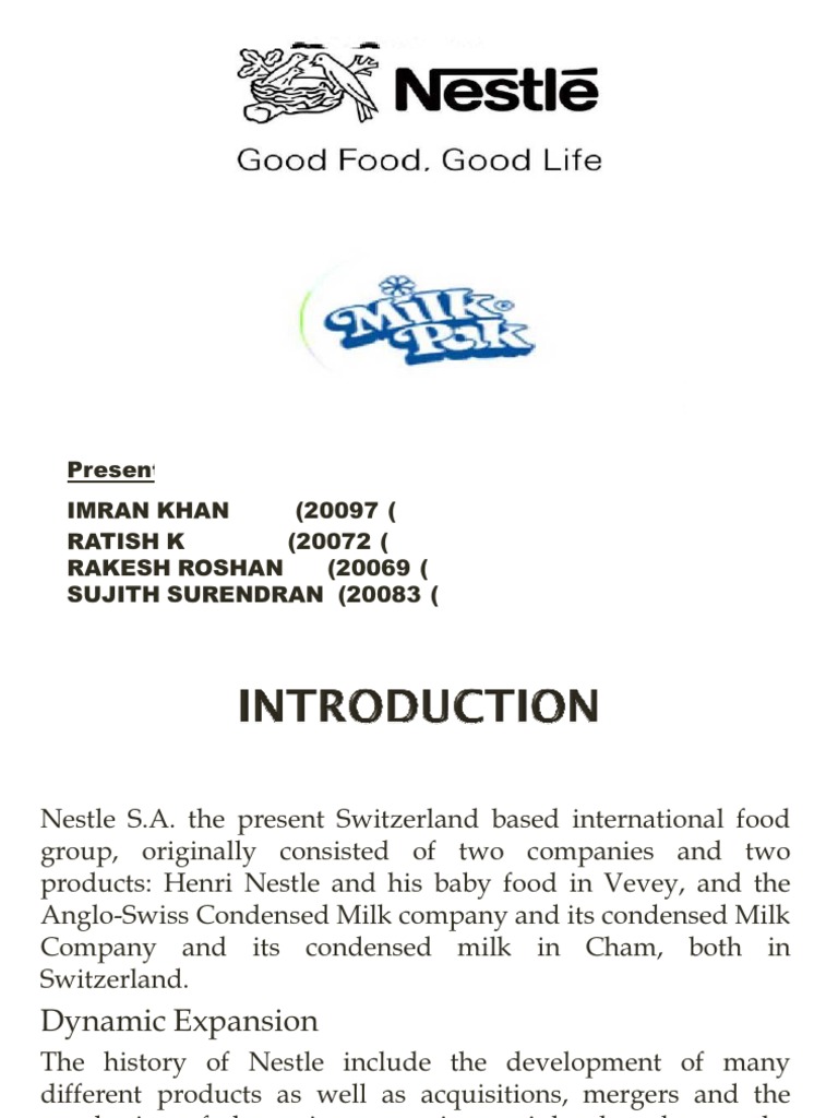 Nestle Presentation | Nestlé | Milk