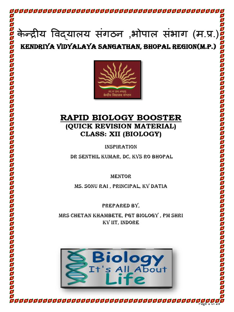 Rapid Biology Booster | PDF | Dominance (Genetics) | Genetic Code