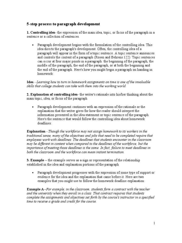 5 Steps to Effective Paragraph Writing | PDF | Homework | Paragraph