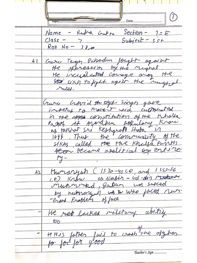 Rudra Gupta 7e SST | PDF