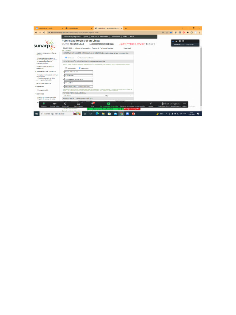 RESERVA DE NOMBRE | PDF