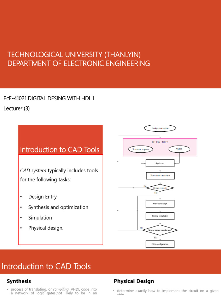 HDL I (Lecture 3) | PDF | Vhdl | Hardware Description Language