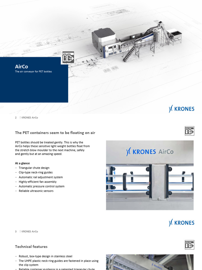 Krones Airco Air Conveyor | PDF | Equipment | Manufactured Goods