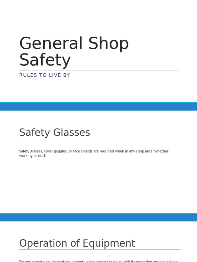 General Shop Safety | PDF