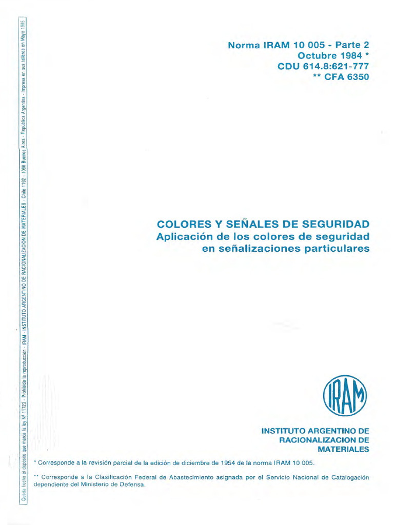 IRAM 10005 Colores y Señales de Seguridad | PDF